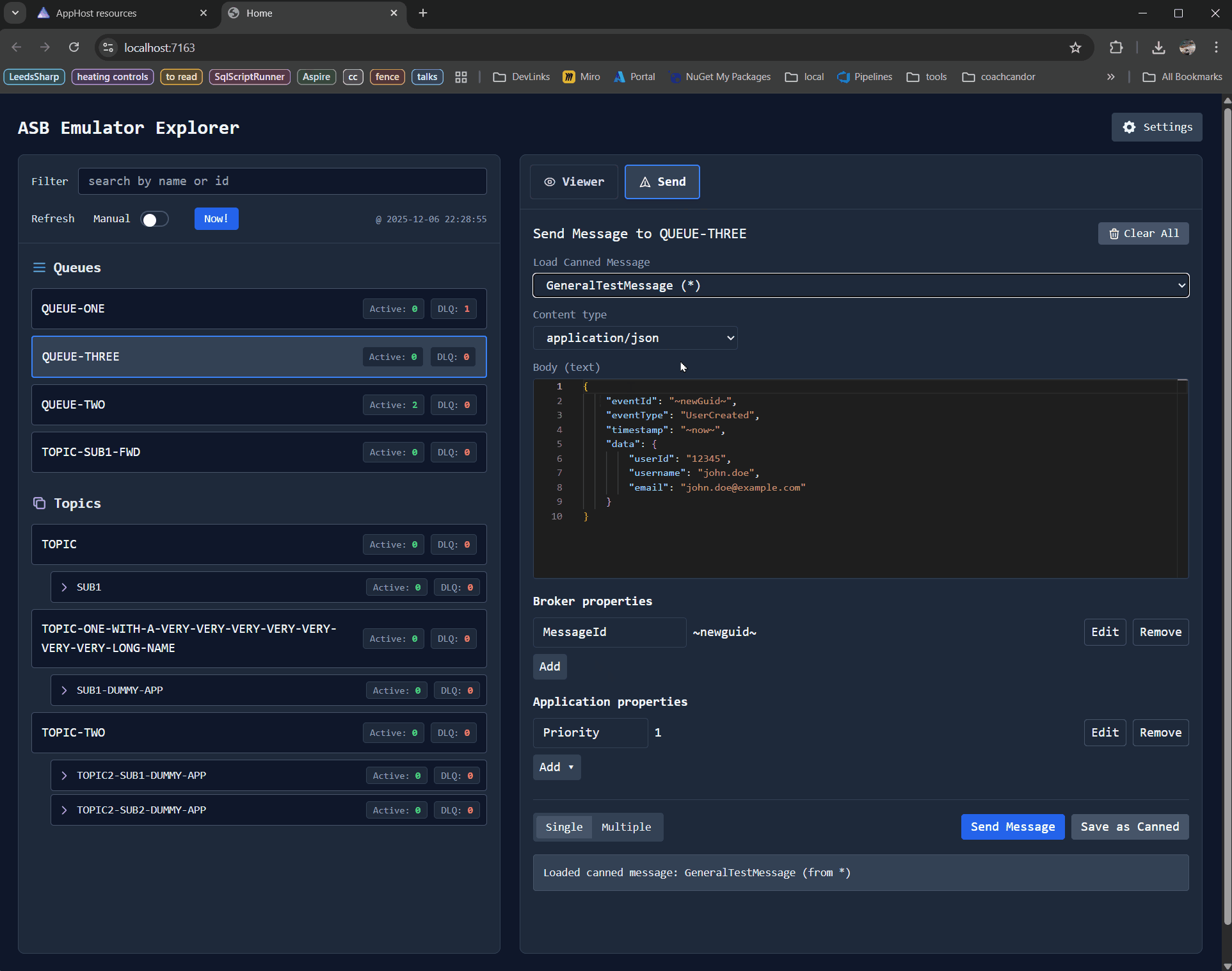 Introducing the Azure Service Bus Emulator UI | a fork in the code